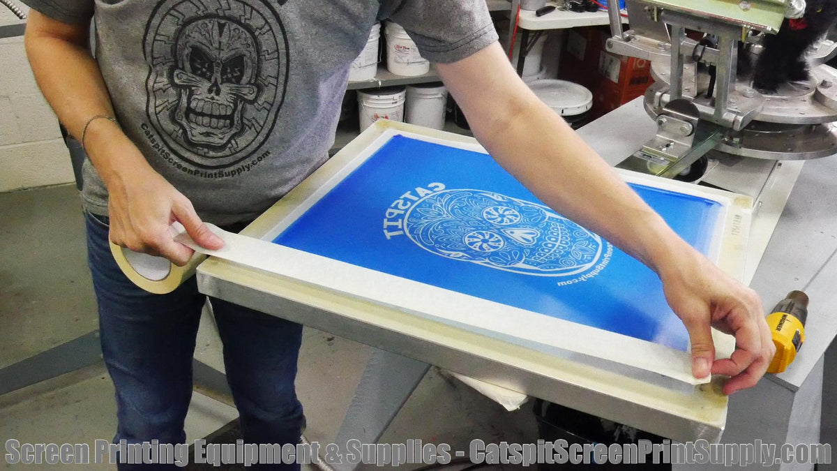 How To Screen Print A 1 Color White Ink Design On Dark Garments ...