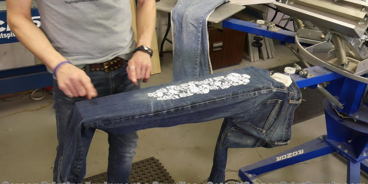 How To Screen Print Denim Jeans: Expanding On Sweat Pant Printing ...