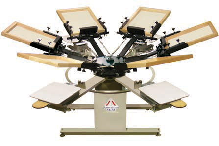 AWT Rototex II 6 Color 1 Station Rotary Press — Catspit Screen Print Supply